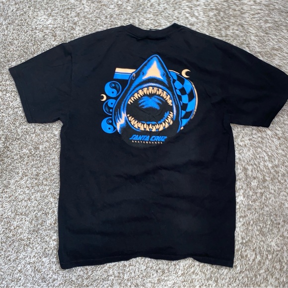 Santa Cruz Skateboards | Shirts | Santa Cruz Black Tshirt With Blue ...
